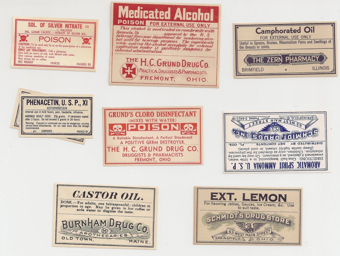 Pharmacy Bottle Labels - Etsy