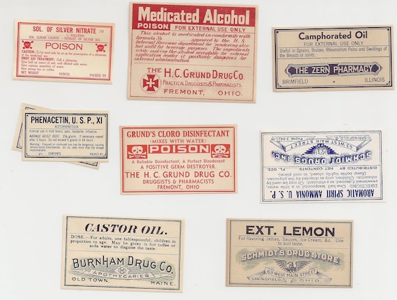 Pharmacy Bottle Labels | Etsy