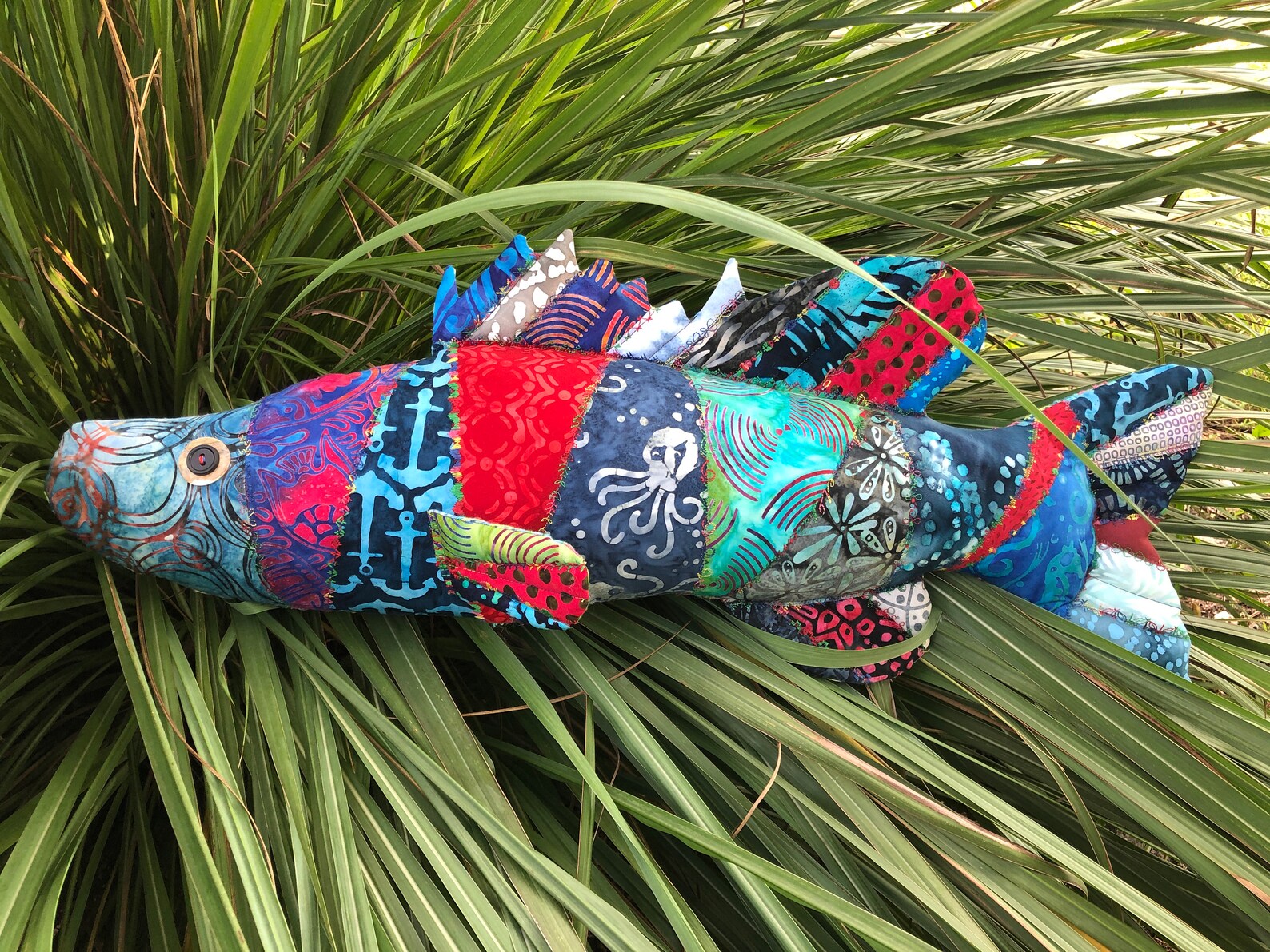 Large Mouth Bass Fish Art Pillow "jimmy" #LMB012 -handmade in the USA ...