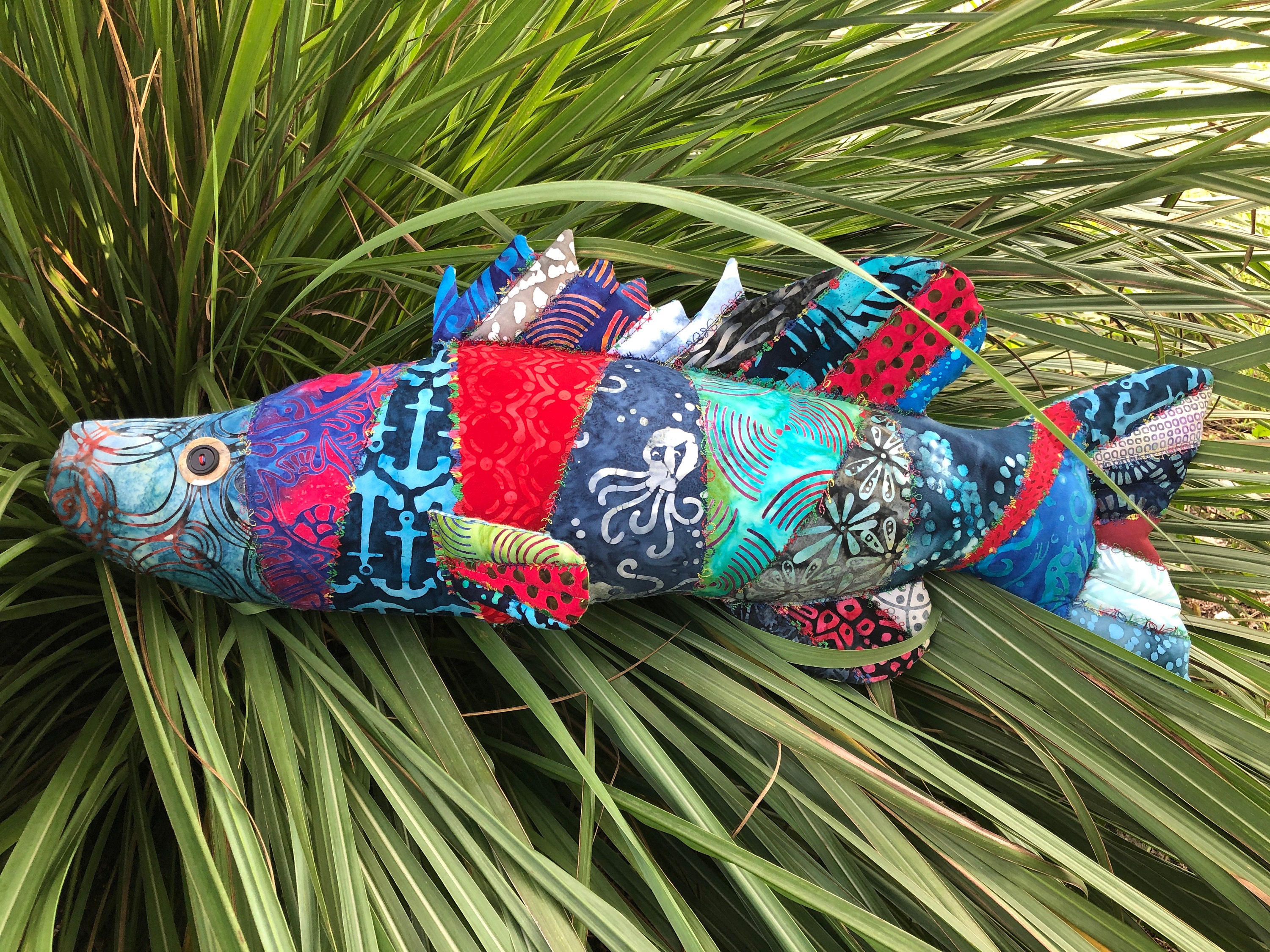 Large Mouth Bass Fish Art Pillow "jimmy" #LMB012 -handmade in the USA ...