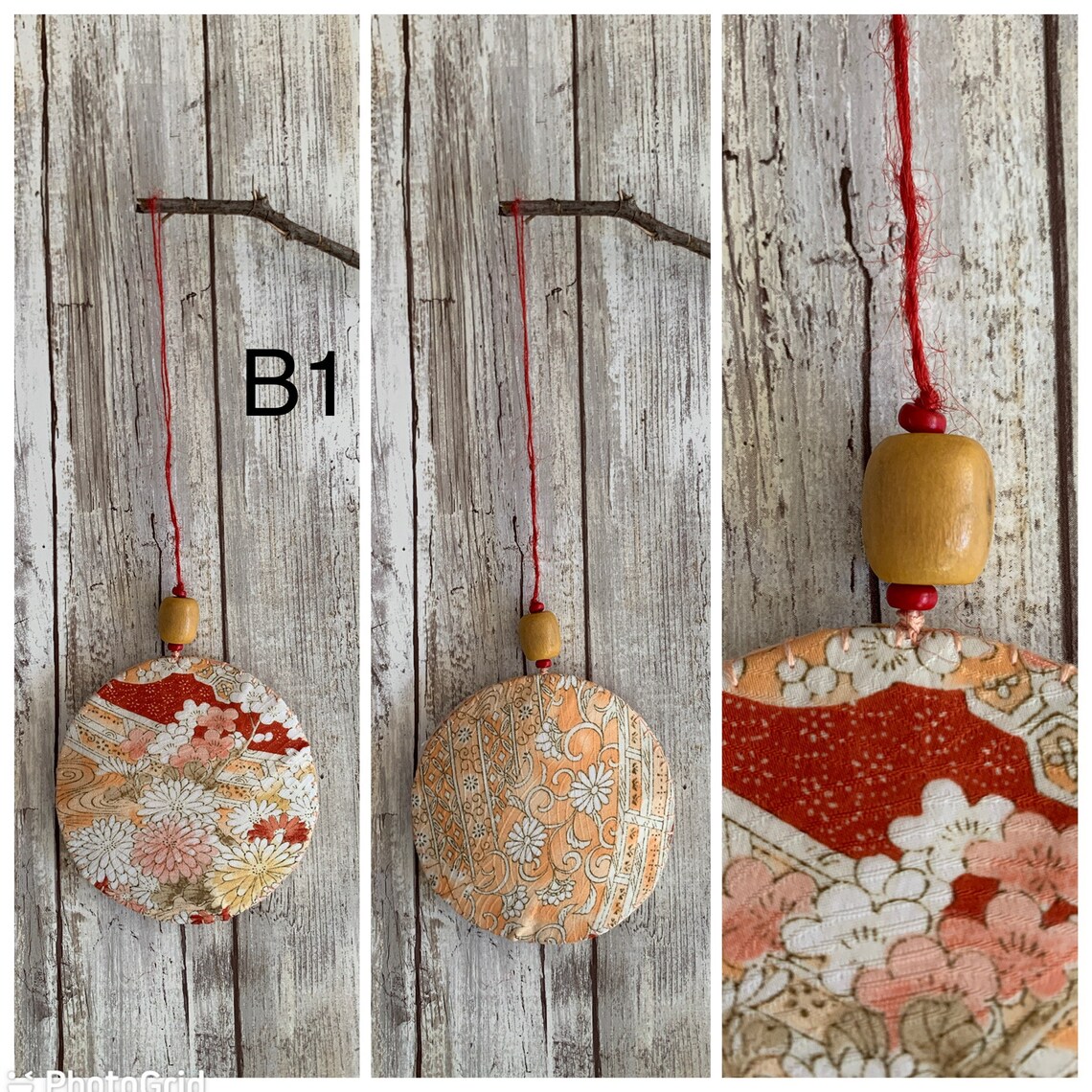 Christmas Ornament GiftTag Japanese Kimono/ Yukata Fabric | Etsy