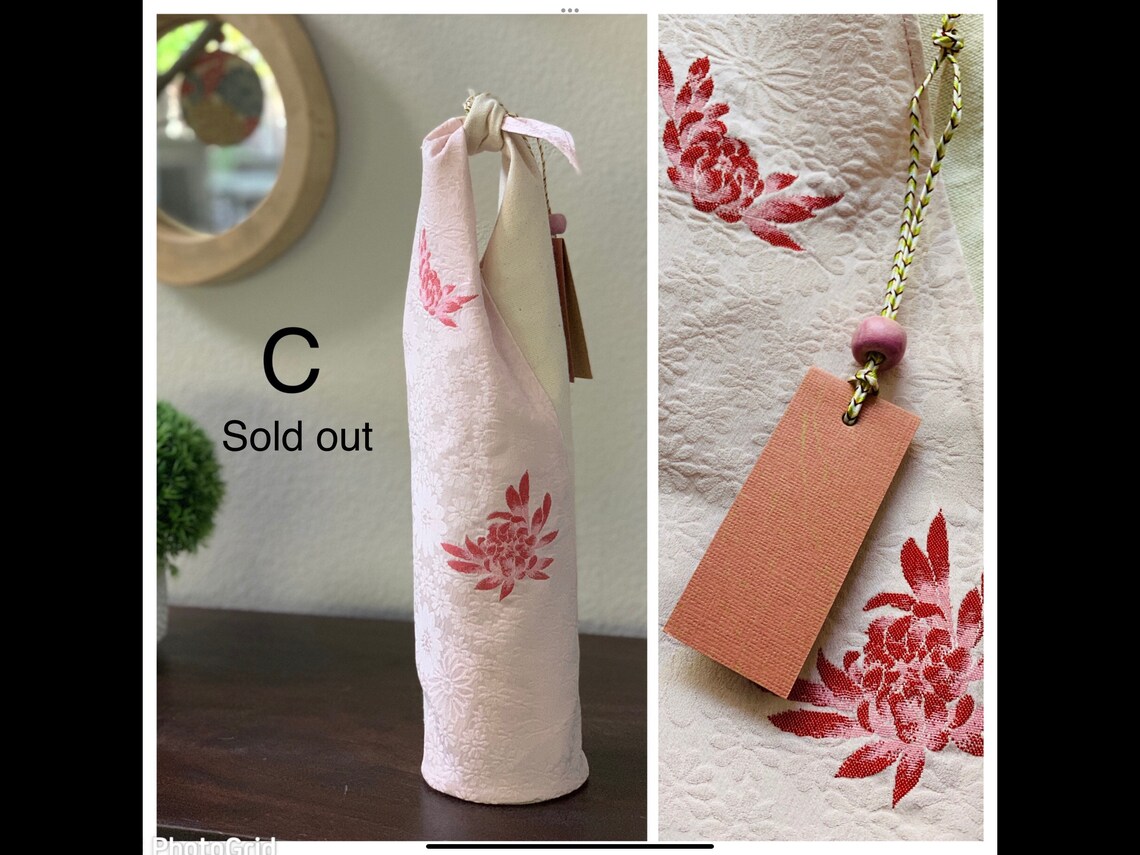 Wine Bag Sake Bag Gift Bag / Kimono Fabric Japanese Fabric - Etsy