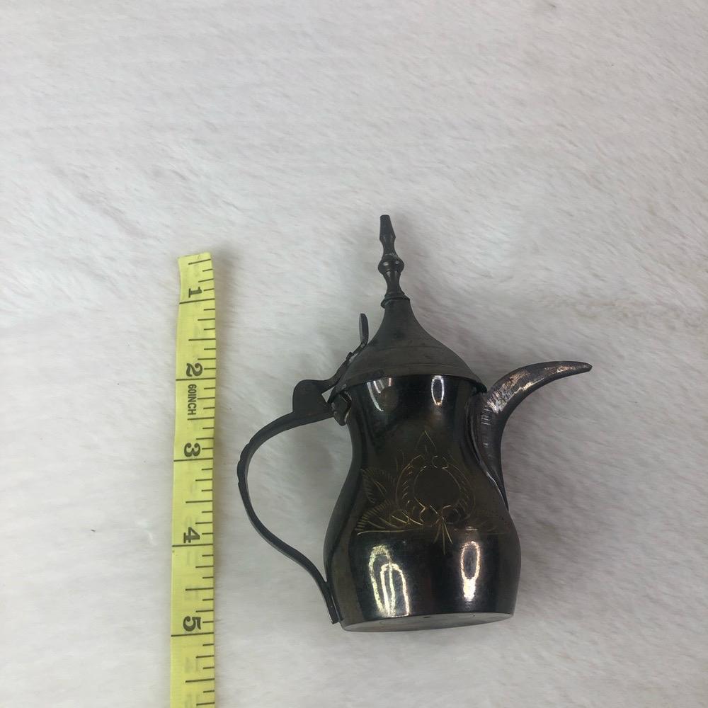 Vintage Islamic Brass Engraved SMALL Coffee Tea Pot Pitcher - Etsy