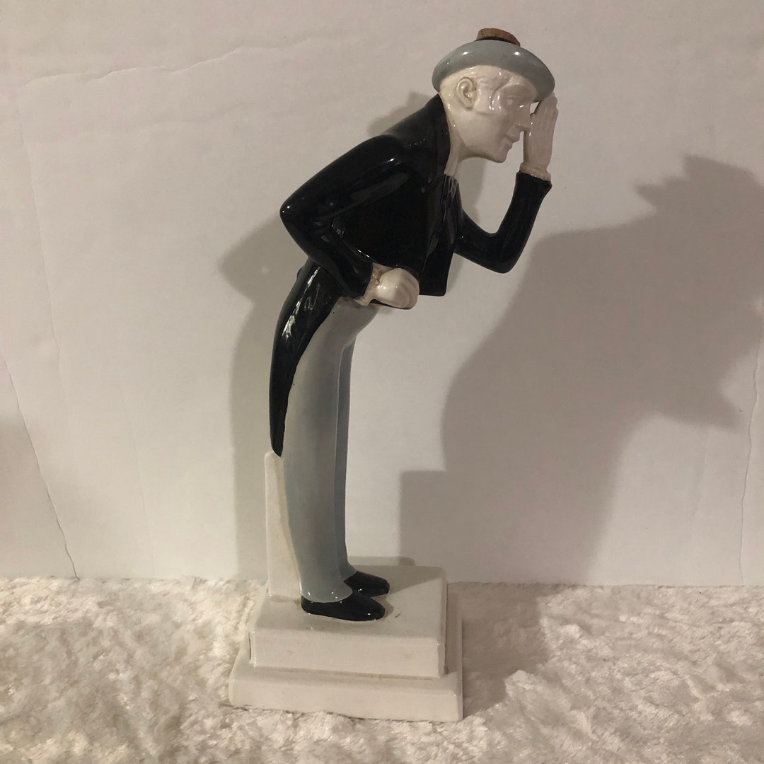 Vintage I. W. Harper Decanter Man in Top Hat - Etsy