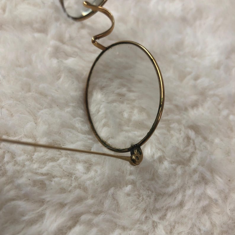 Antique Wire Rim Frame Glasses With Case - Etsy