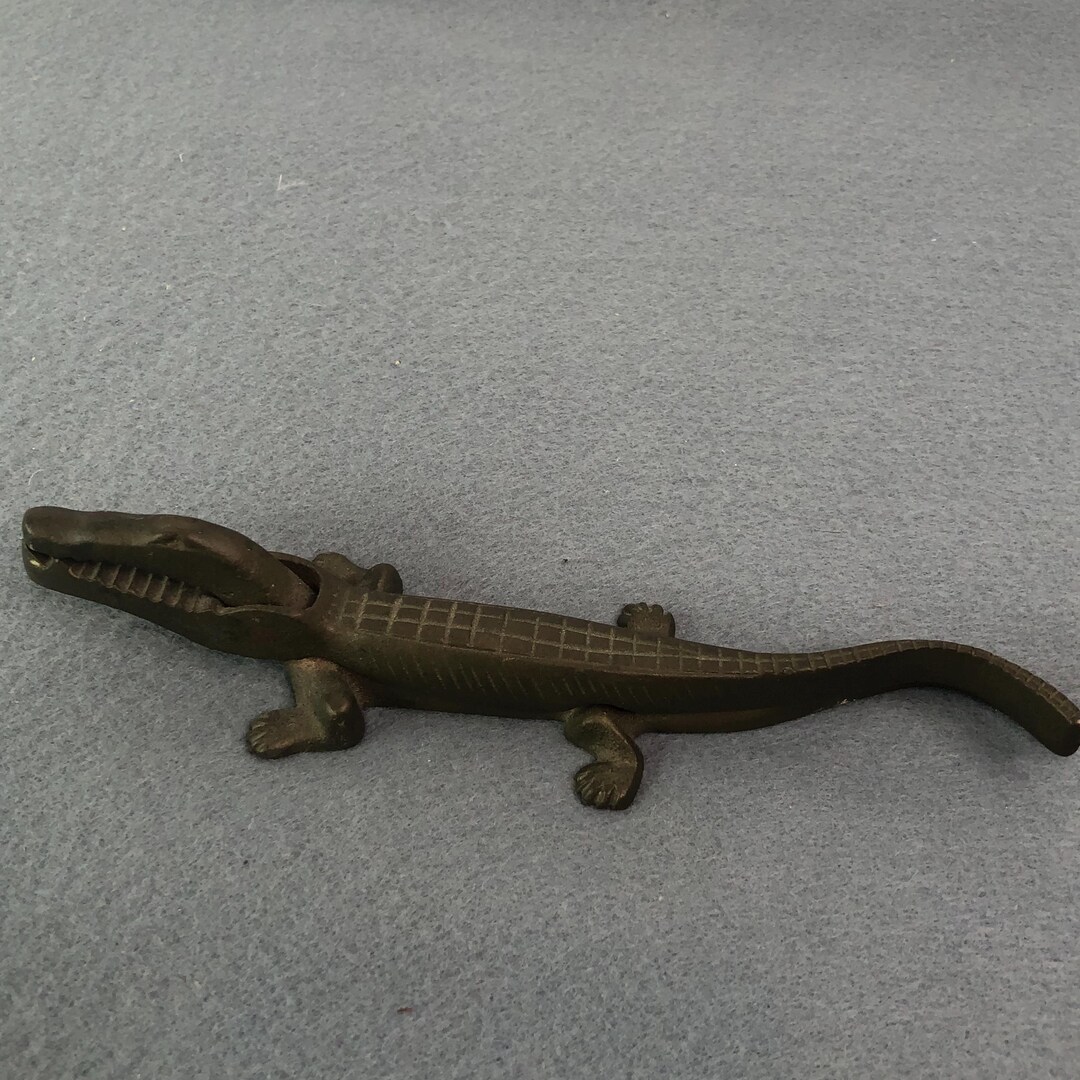 Vintage Brass Alligator Nut Cracker - Etsy