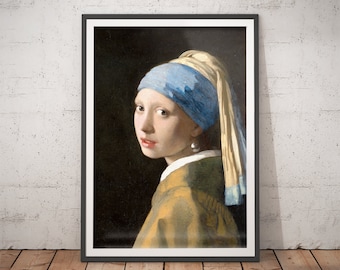 Girl With a Pearl Earring 1665 Vermeer A4 / A3 - Etsy UK