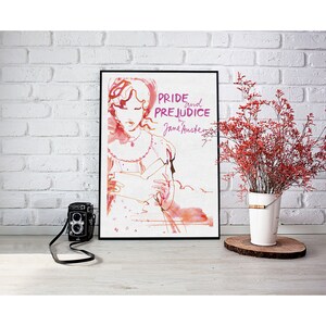 Pride and Prejudice Poster Literary Prints, Literary Gifts, Book Lover ...