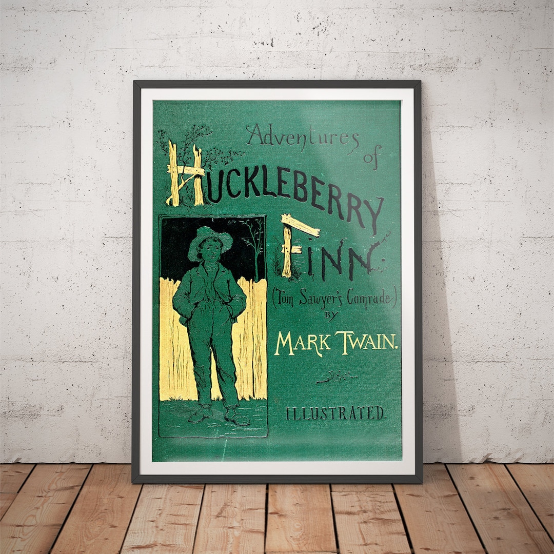 Huckleberry Finn Literary Wall Art - Mark Twain Quote, Librarian, Book ...