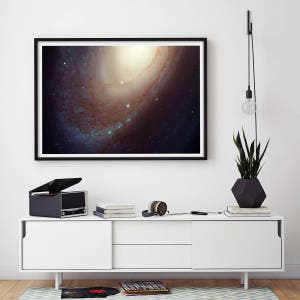 Astronomy Gifts Space Poster - Spiral Galaxy Outer Space Art - Hubble ...