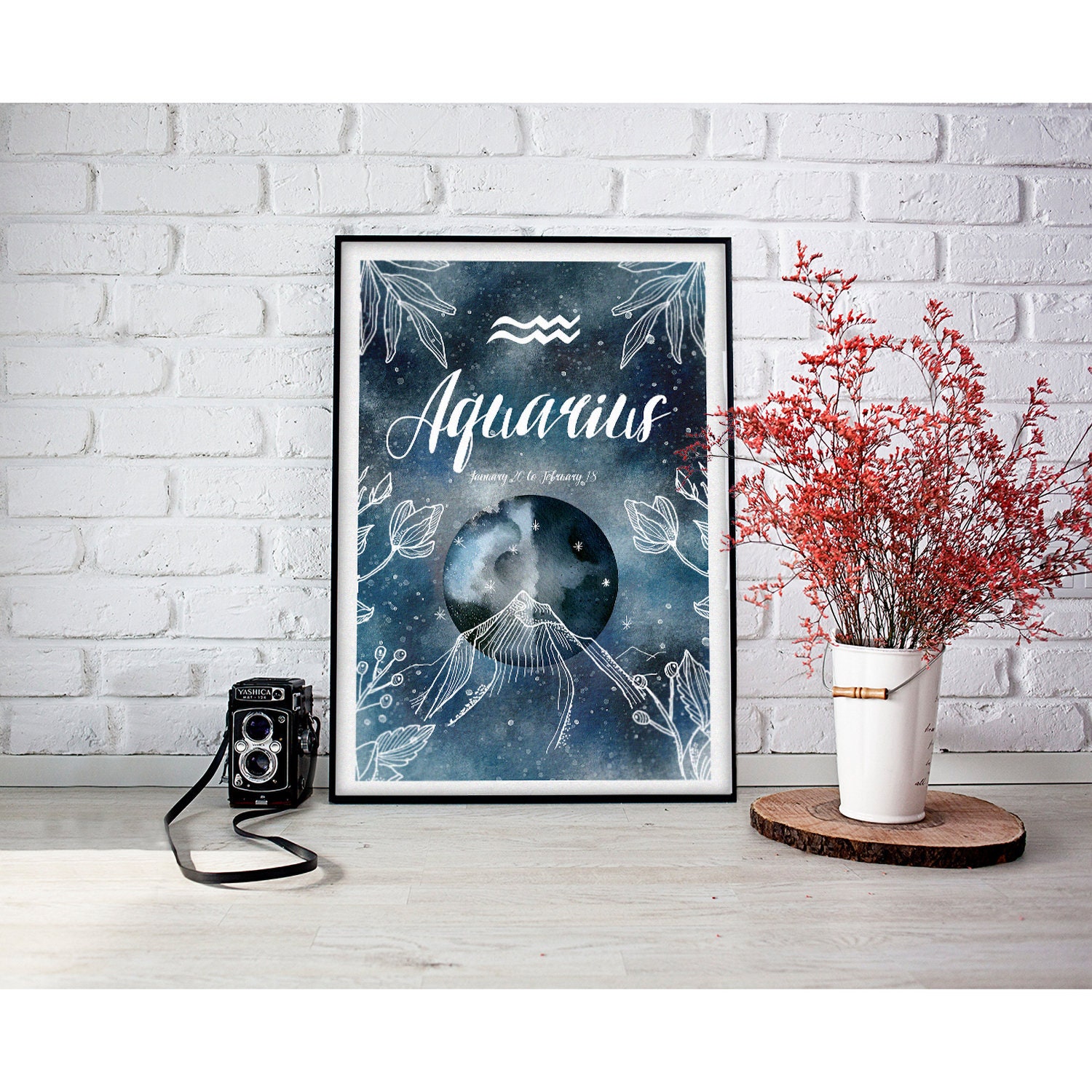 Aquarius Print Aquarius Poster / Aquarius Gift / Aquarius | Etsy