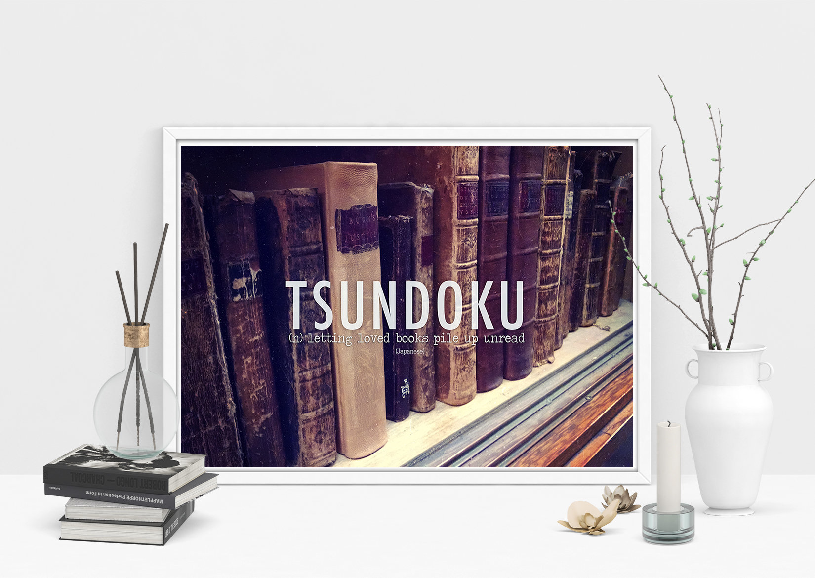Tsundoku Minimalist Art Inspiring Print Beautiful Words Home - Etsy