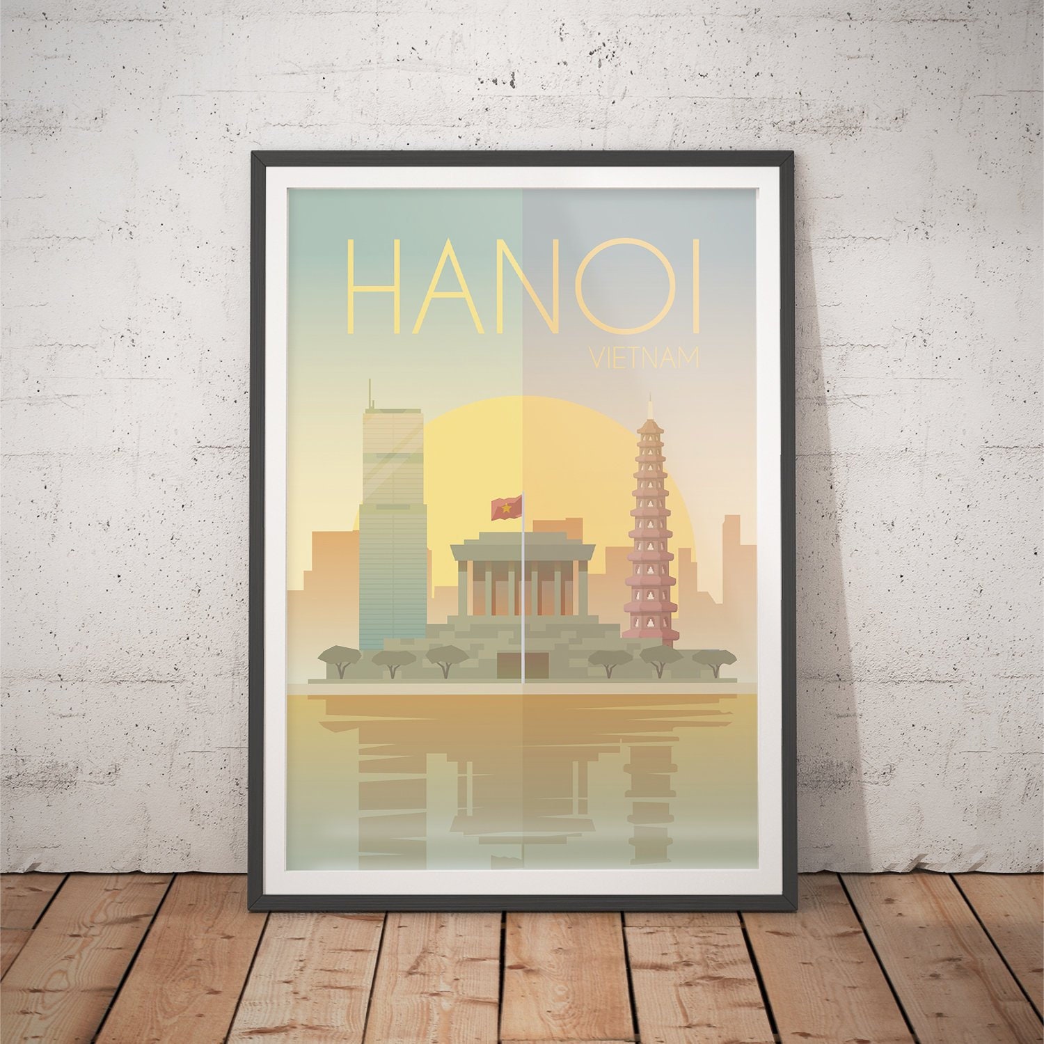 Vietnam Poster Vintage Travel Poster Minimalist Art Prints - Etsy