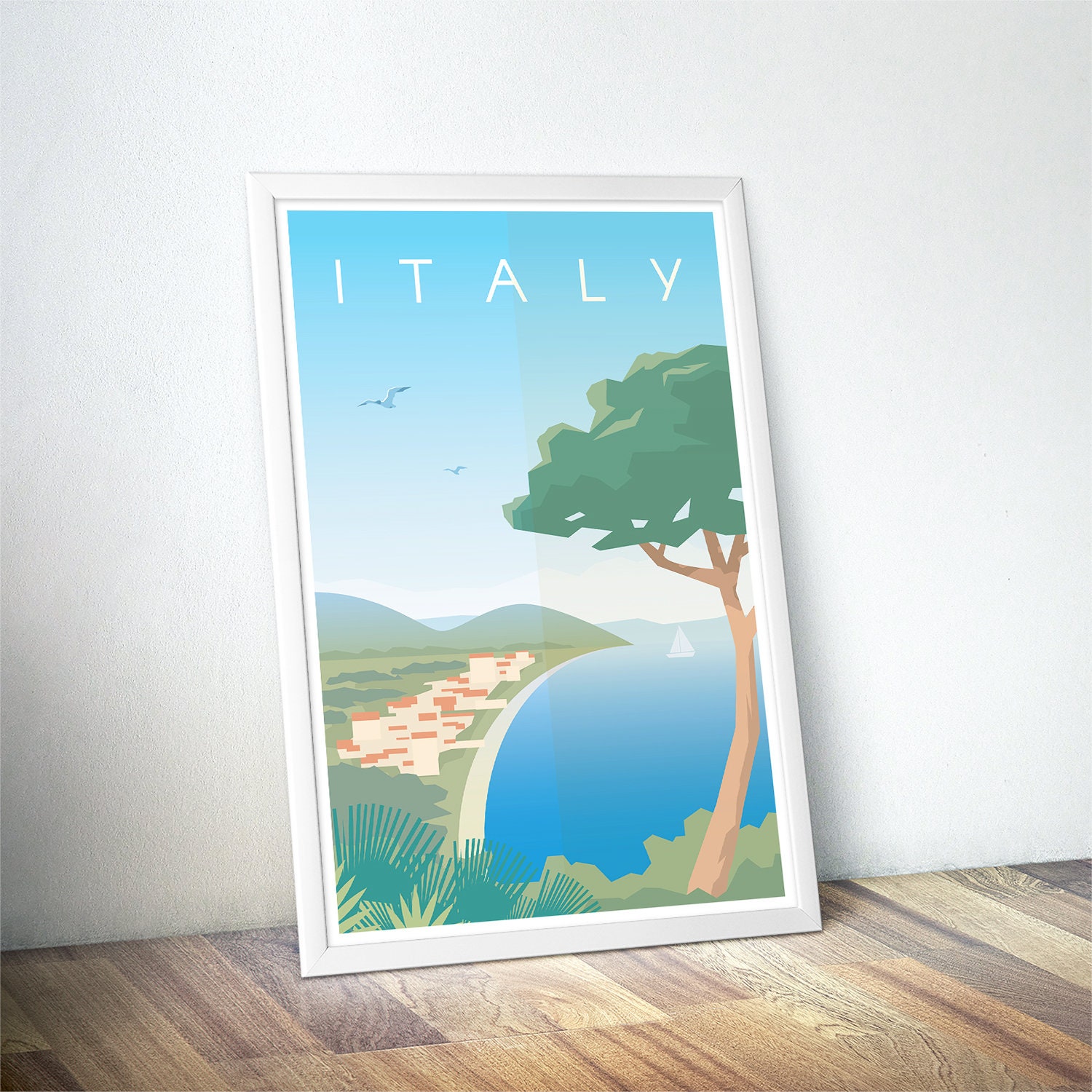 Italy Poster Vintage Travel Poster Minimalist Art Prints | Etsy