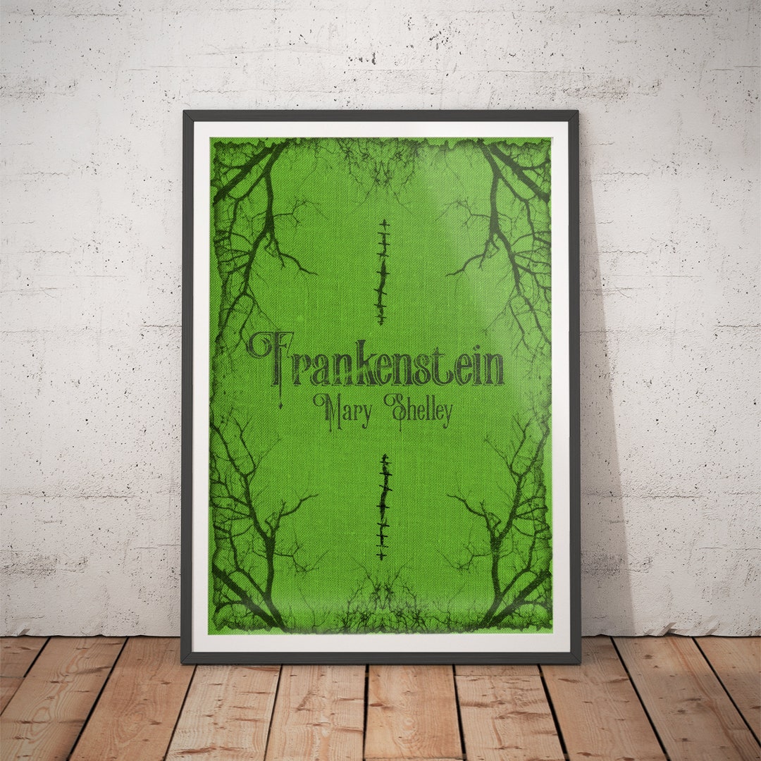 Frankenstein Book Print - Gothic Home Decor / Book Cover Posters ...