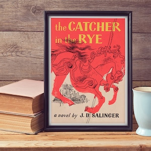 The Catcher in the Rye Poster - Book Cover Posters - Book Lover Gift ...