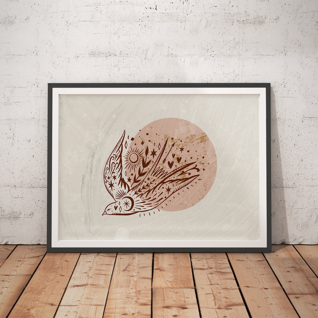 Dove Occult Wall Art: Gift for Pagan or Witch - Etsy