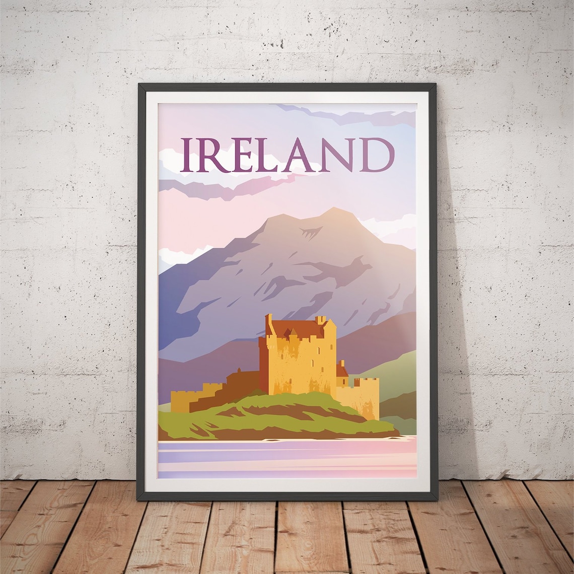 Ireland Poster Vintage Travel Poster Minimalist Art Prints | Etsy