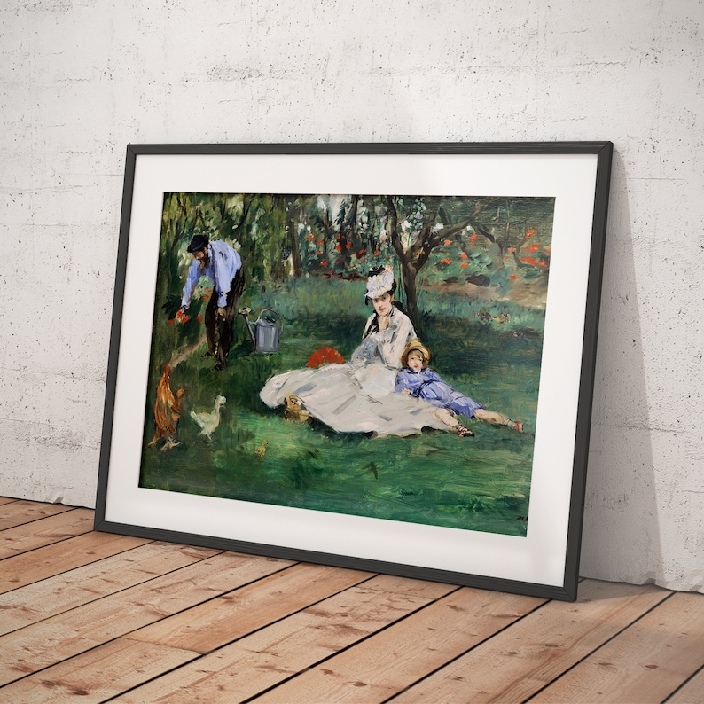 The Monet Family Print Claude Monet Vintage Art Classic - Etsy