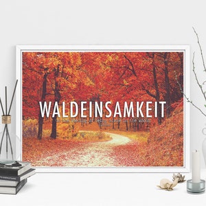 Waldeinsamkeit Motivational Quote Prints Motivational Prints ...