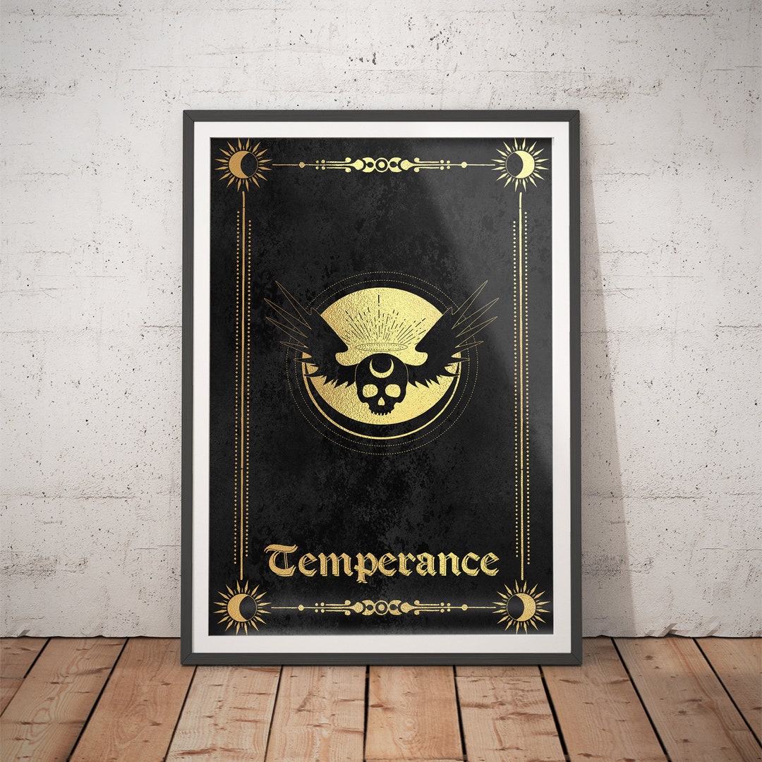 Temperance Tarot Card Art Print - Modern Occult Decor in Multiple Sizes ...