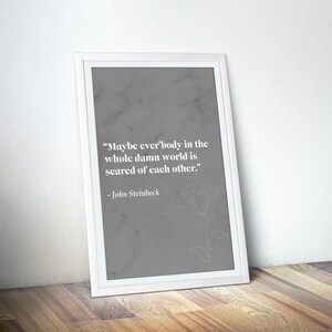 Of Mice and Men - John Steinbeck Literary Quotes, Living Room Decor ...