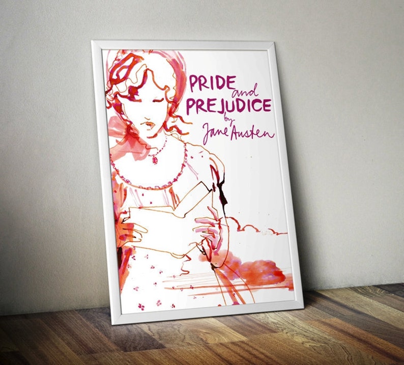 Pride and Prejudice Poster Literary Prints Literary Gifts - Etsy UK