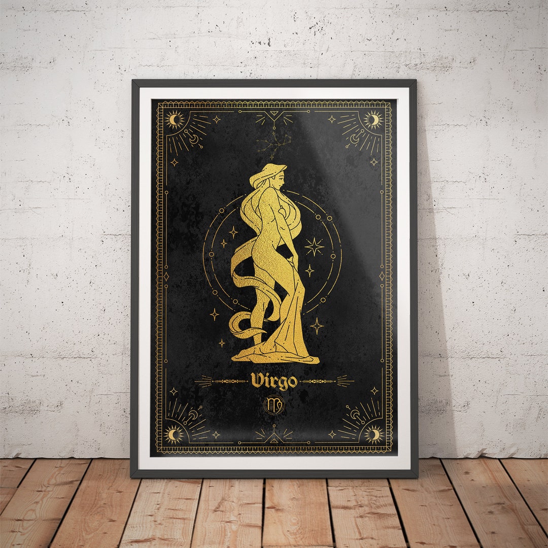 Virgo Print - Virgo Gift / Zodiac Sign Print / Astrology Gift ...