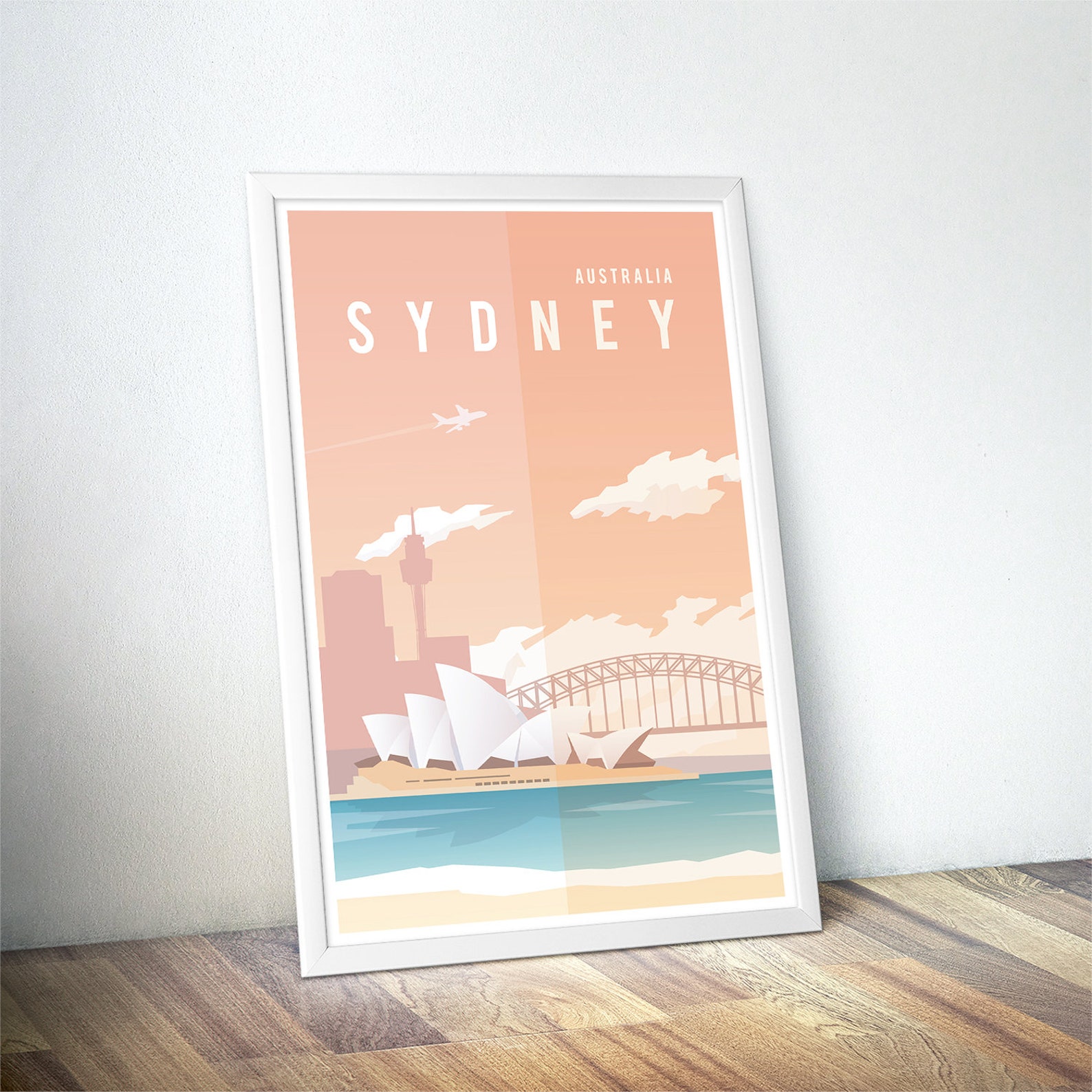 Sydney Poster Vintage Travel Poster Minimalist Art Prints - Etsy