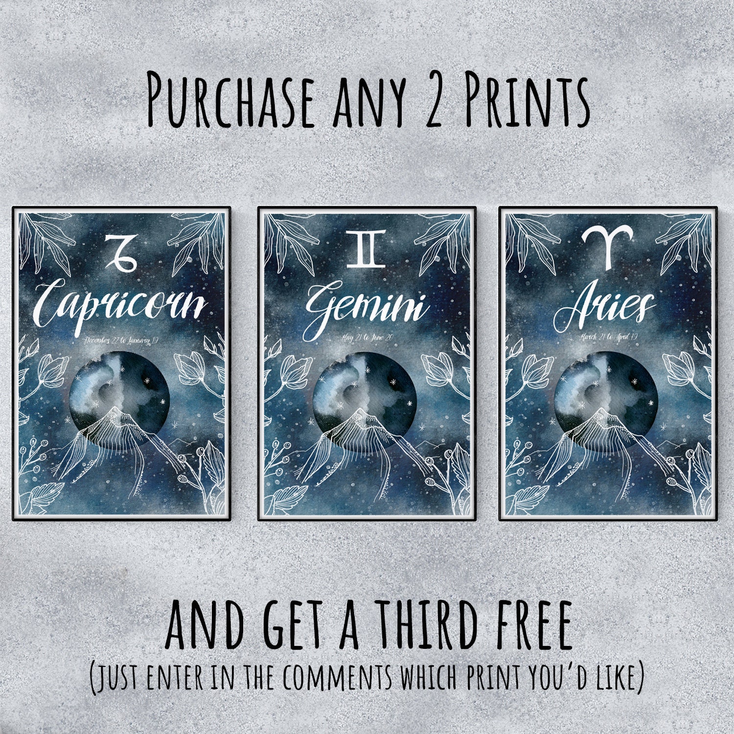Gemini Print Gemini Poster / Gemini Gift / Gemini Zodiac - Etsy