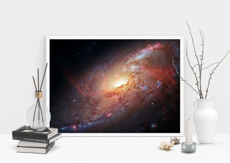 Hubble M106 Galaxy Wall Print Astronomy Gifts Original - Etsy