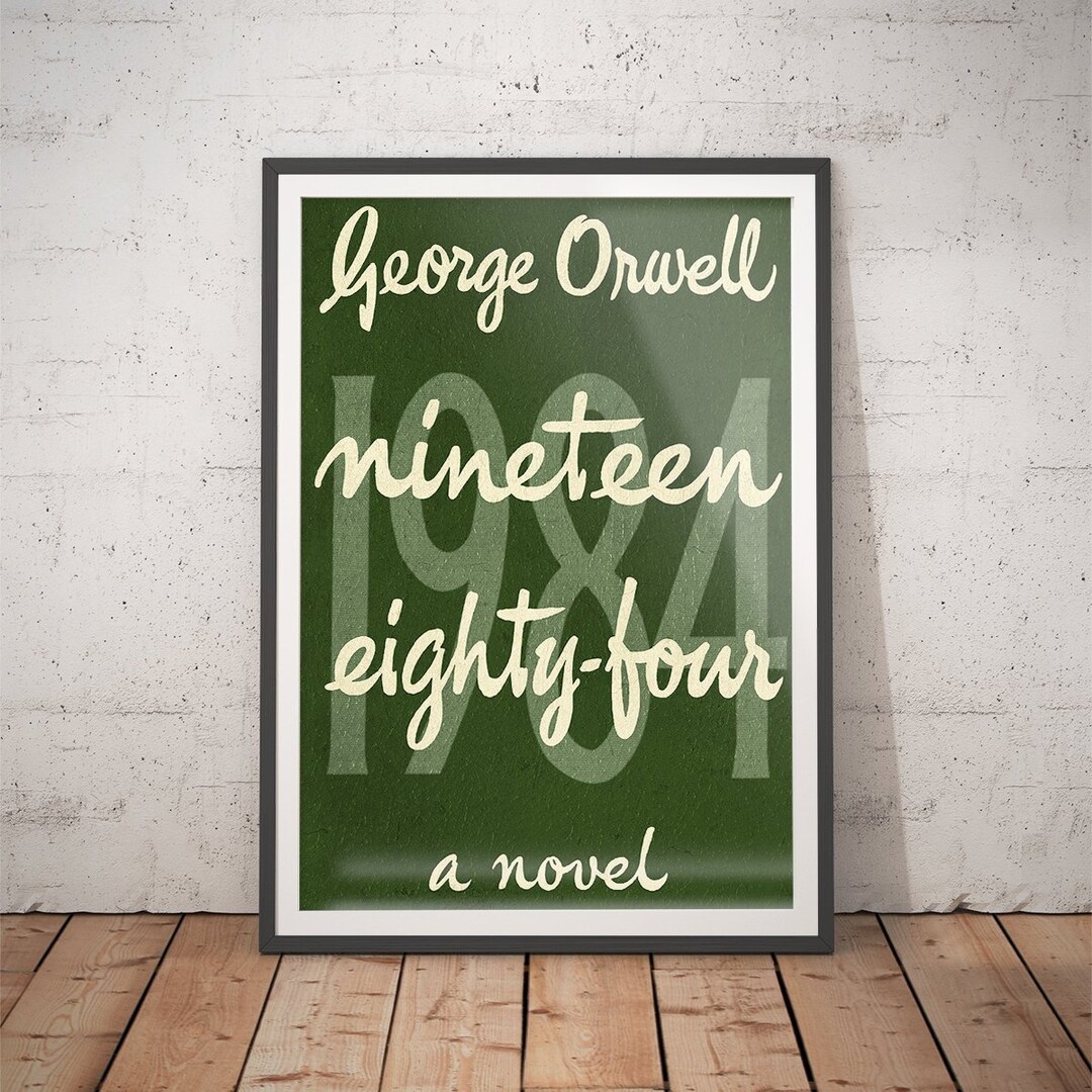 1984 Poster George Orwell - Book Cover Posters | Gift for Him ...