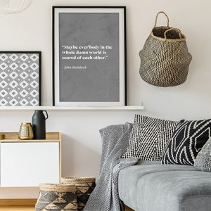 Of Mice and Men John Steinbeck Literary Quotes, Living Room Decor ...