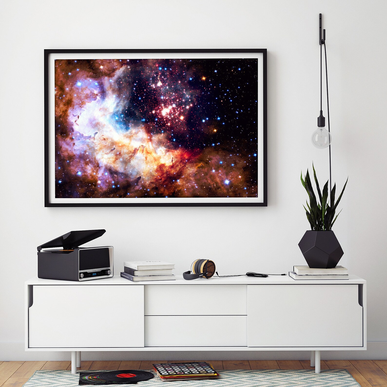 Outer Space Art Star Cluster Hubble Galaxy Wall Print Astronomy Gifts ...