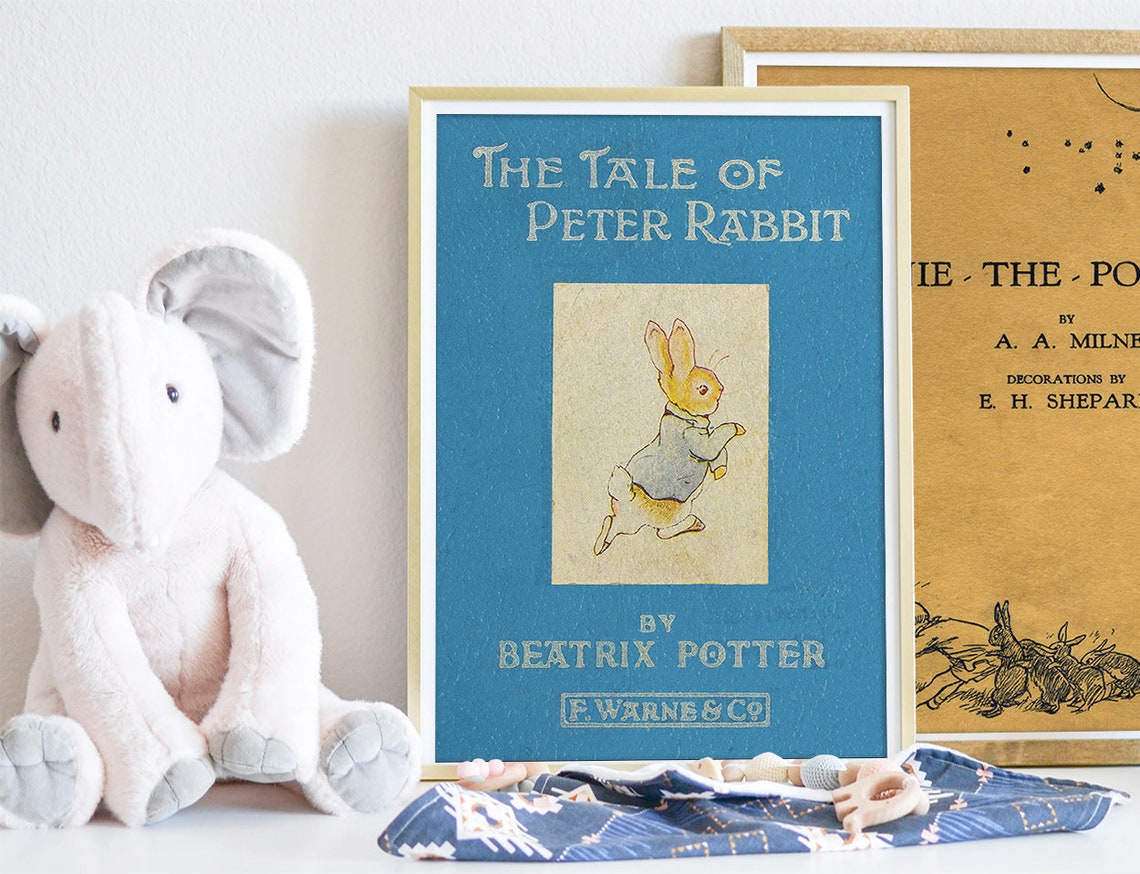 Peter Rabbit Nursery Print – Remastered Book Cover Art - Etsy