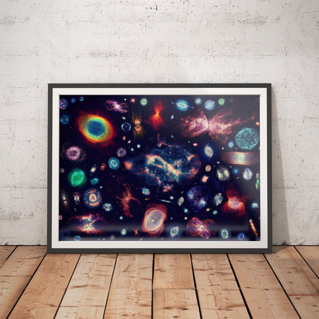 Hubble Outer Space Galaxy Artwork - Astronomy Decor, Astronomy Desk ...