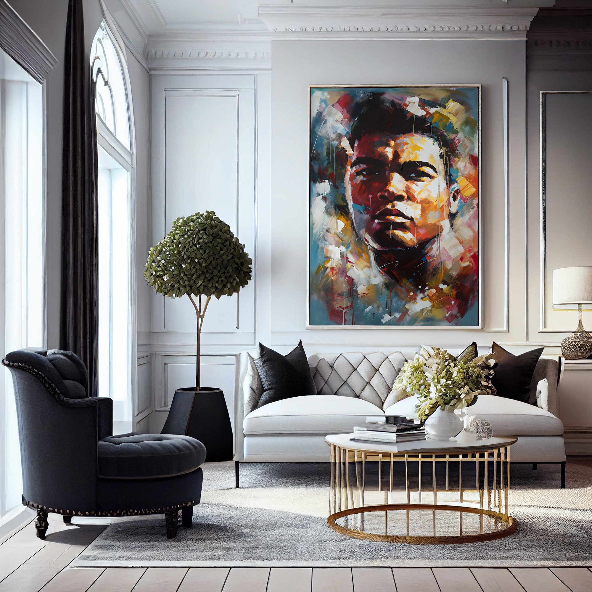 Muhammad Ali Print: Abstract Impressionist Boxing Legend Wall Art - Etsy