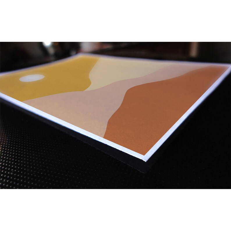 No.15 Abstract Landscape Print Line Art Print Sunset | Etsy