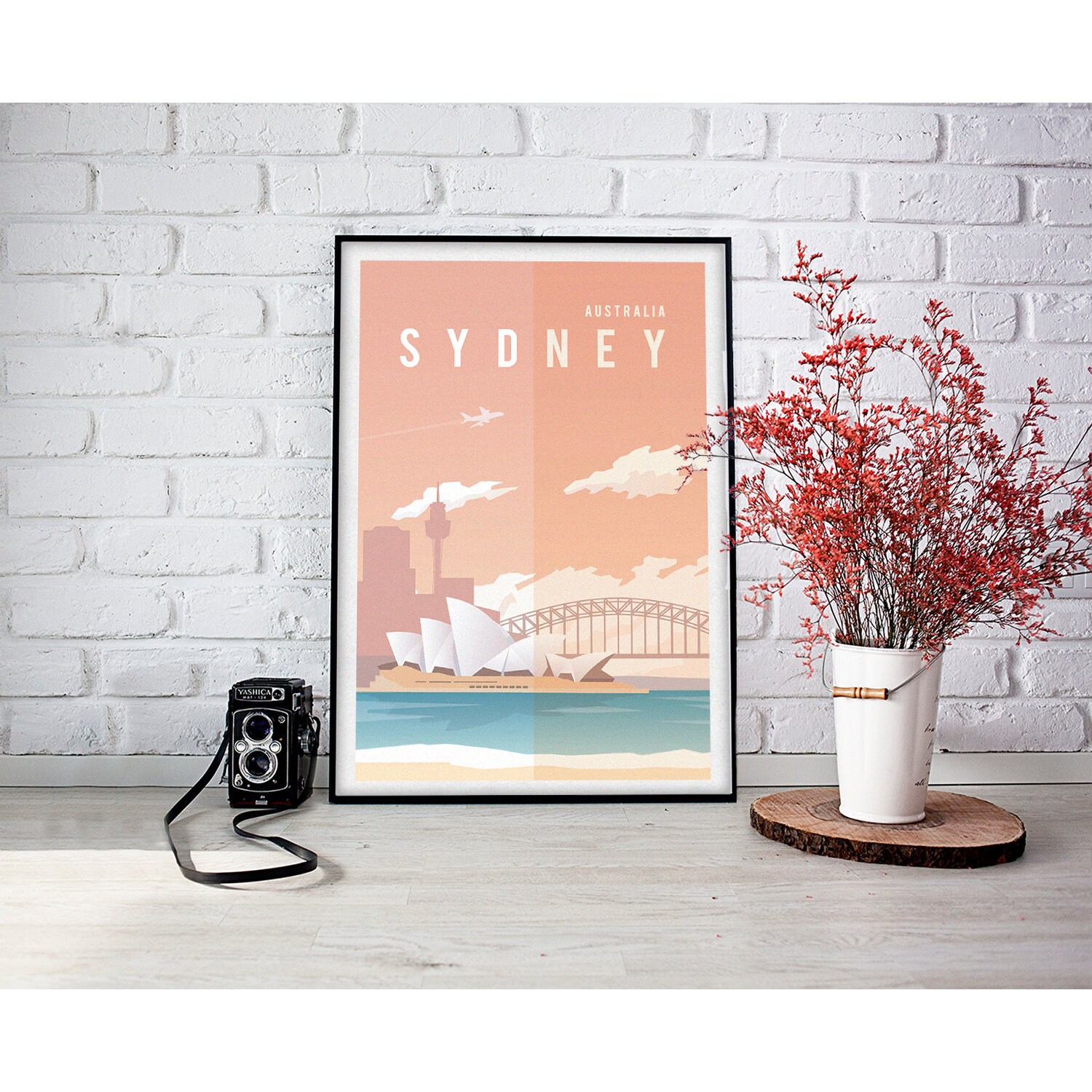 Sydney Poster Vintage Travel Poster Minimalist Art Prints - Etsy