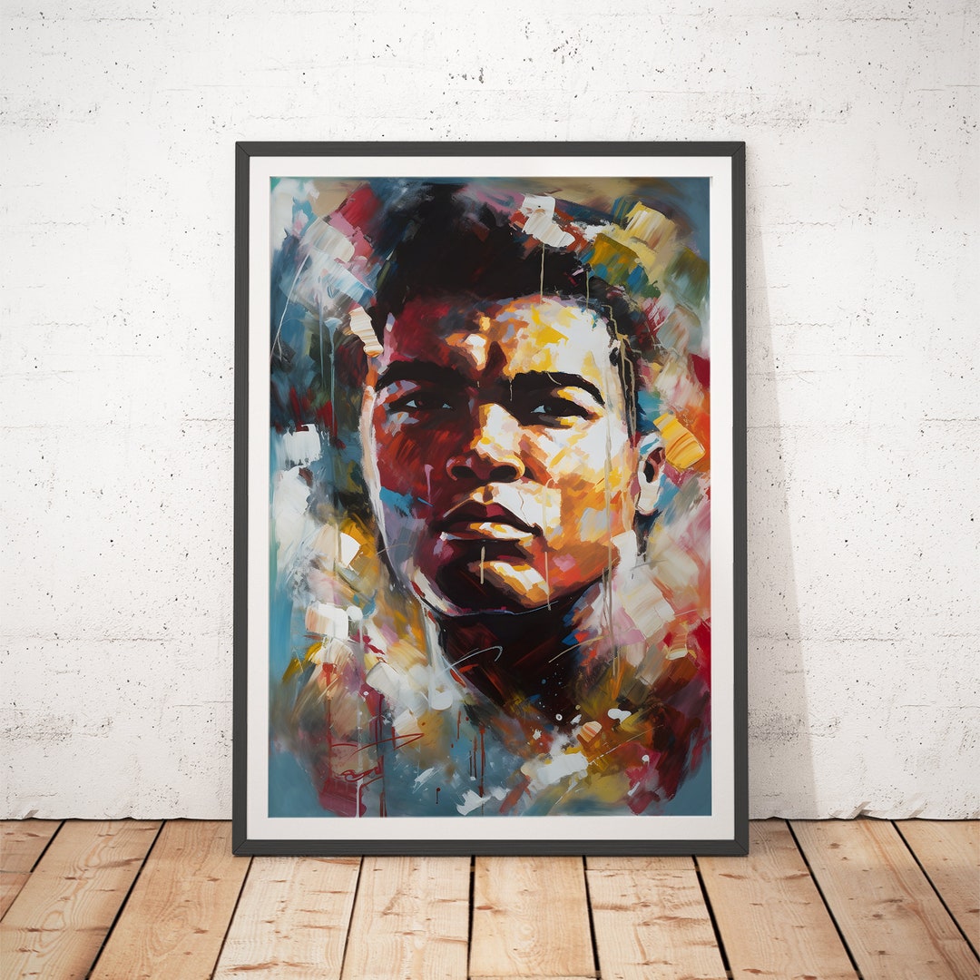 Muhammad Ali Print - Original Abstract Impressionist Painting for ...
