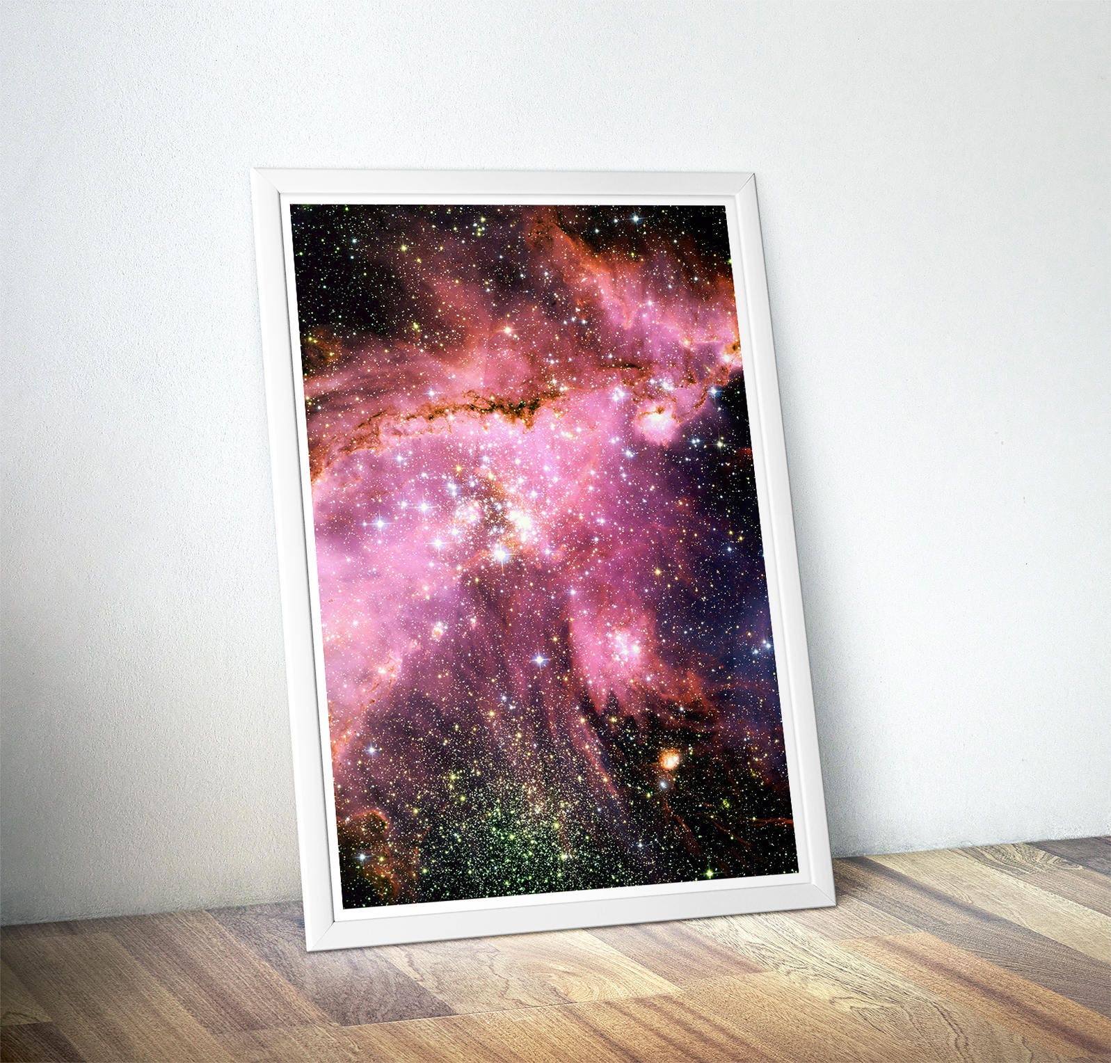 Astronomy Gifts Space Poster Pink Nebula Outer Space Art | Etsy