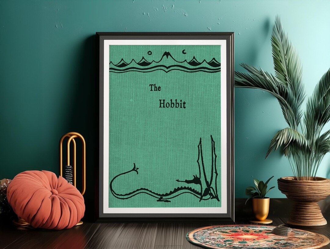 The Hobbit Vintage Book Cover Print - Etsy