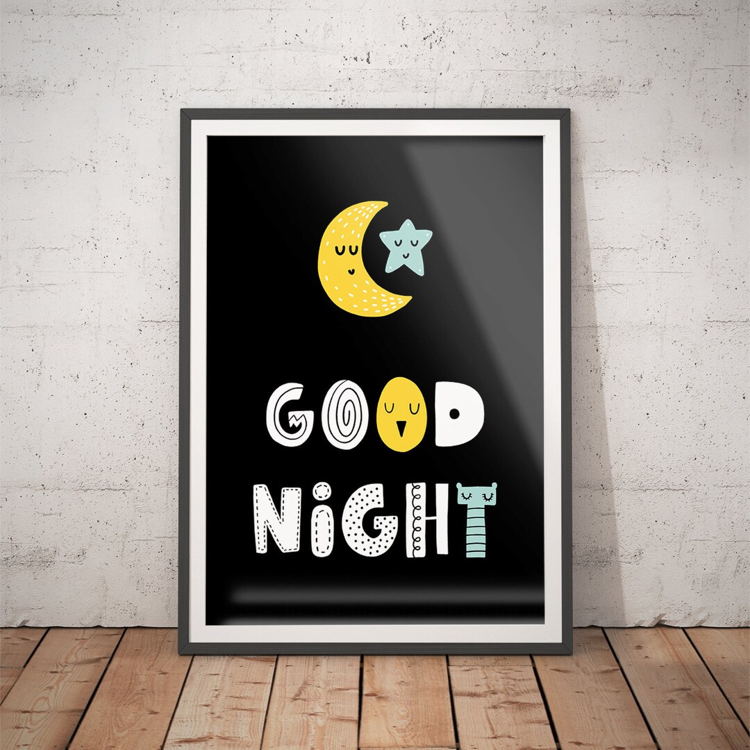 Nursery Prints “good Night“ - Boys Bedroom Decor or Girls Room Decor ...