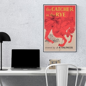 The Catcher in the Rye Poster - Book Cover Posters - Book Lover Gift ...