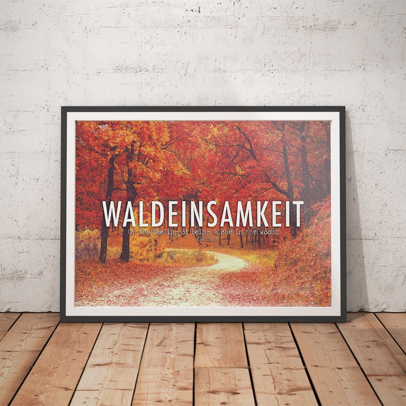 Waldeinsamkeit Motivational Quote Prints Motivational - Etsy