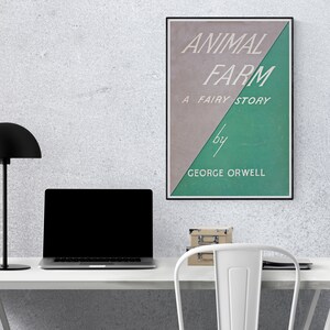 Animal Farm Print Book Cover Posters Gift for Him Gift - Etsy