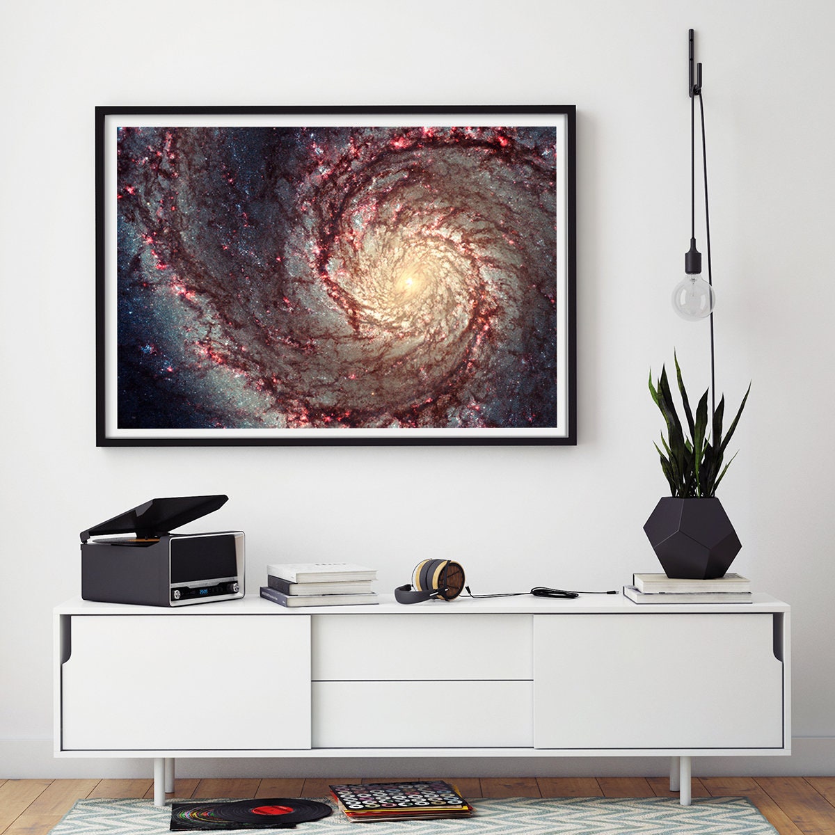 Whirlpool Galaxy Poster Outer Space Wall Art Stars Galaxy | Etsy