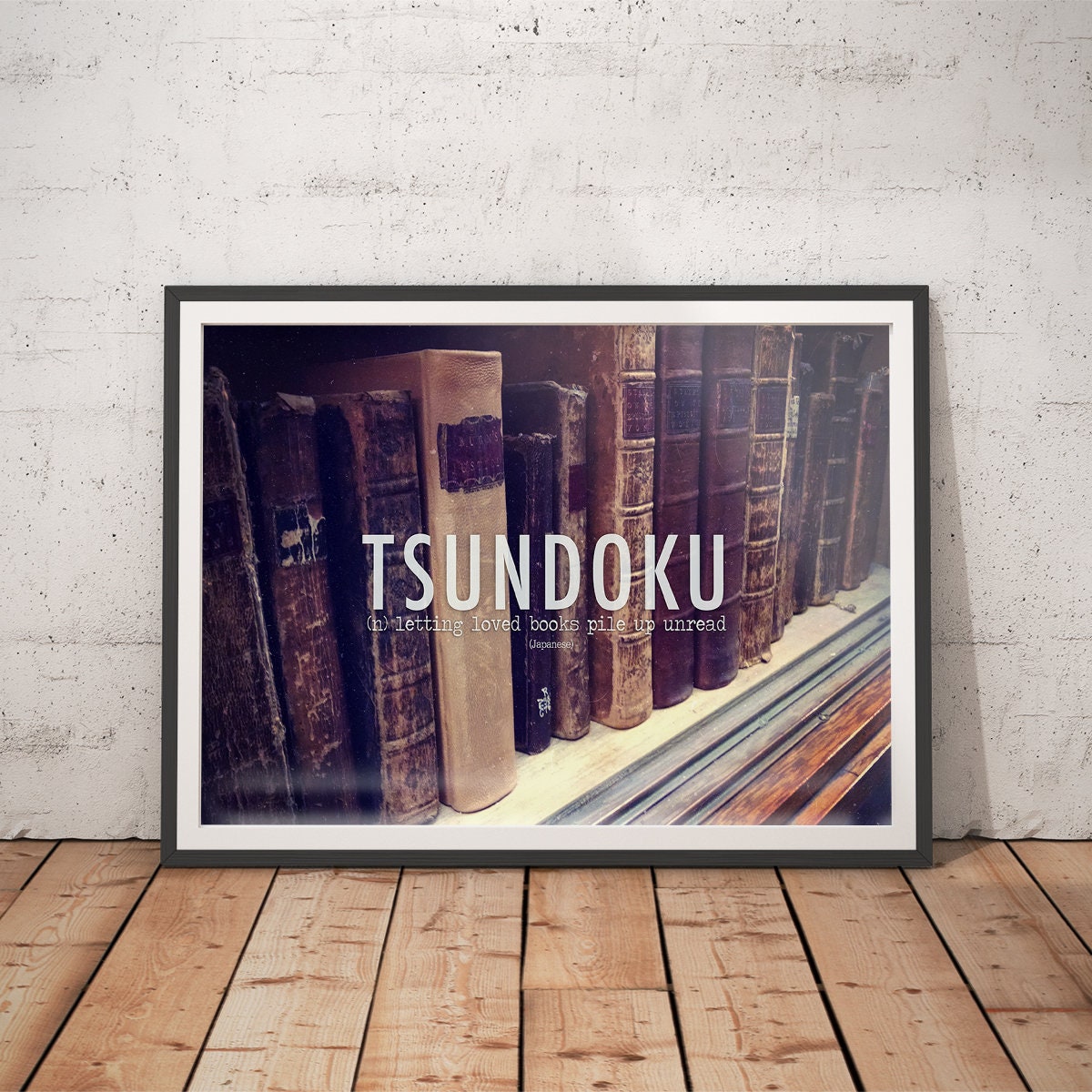 Tsundoku Minimalist Art Inspiring Print Beautiful Words Home | Etsy