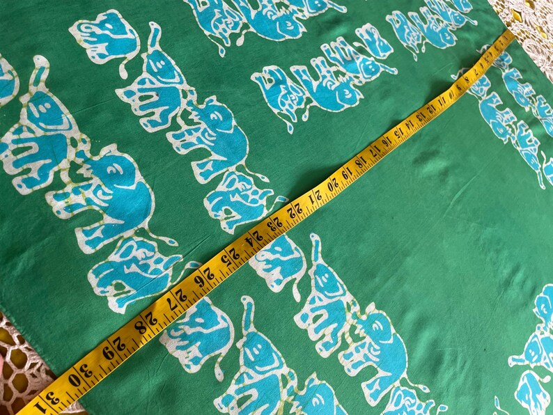 Elephants Batik Print Cotton Scarf - Etsy
