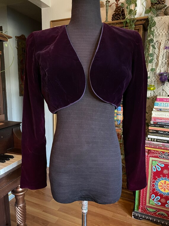 Crop velvet jacket - Gem